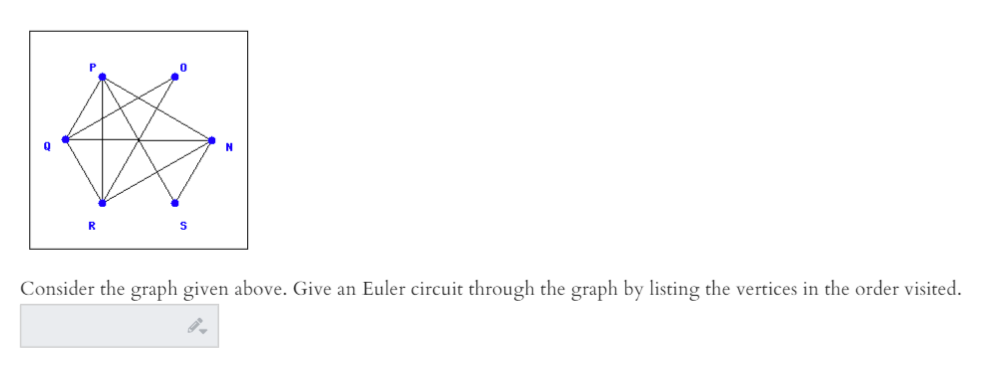 Solved 0 N R Consider the graph given above. Give an Euler | Chegg.com