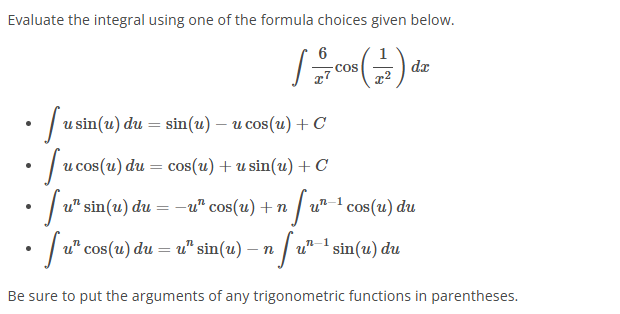 Solved Evaluate the integral using one of ﻿the formula | Chegg.com