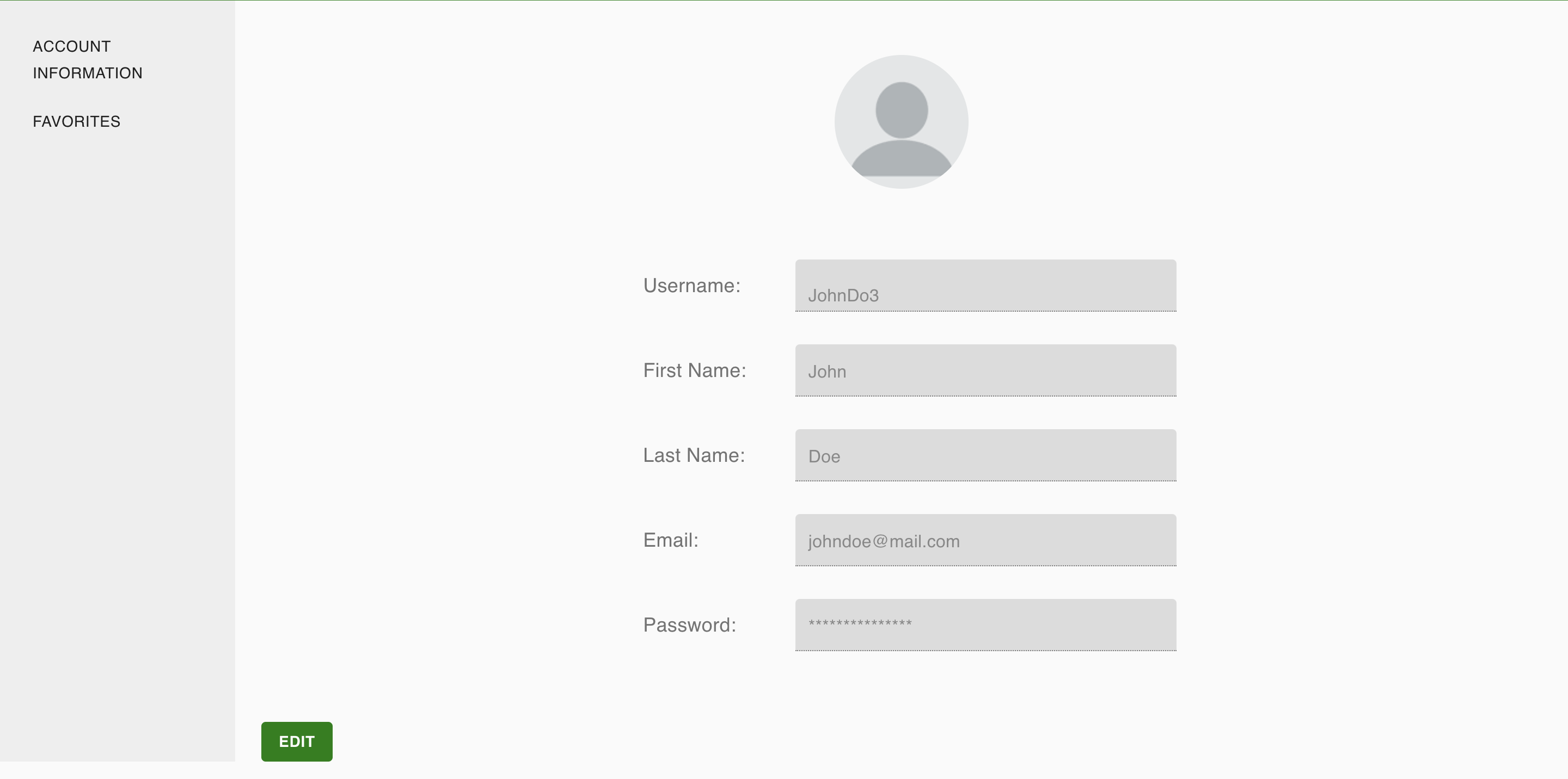 Solved Create A User Profile Account In Reactjs It Must