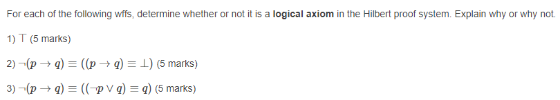 Axioms of Boolean Logic Associativity of = ((A = B) = | Chegg.com