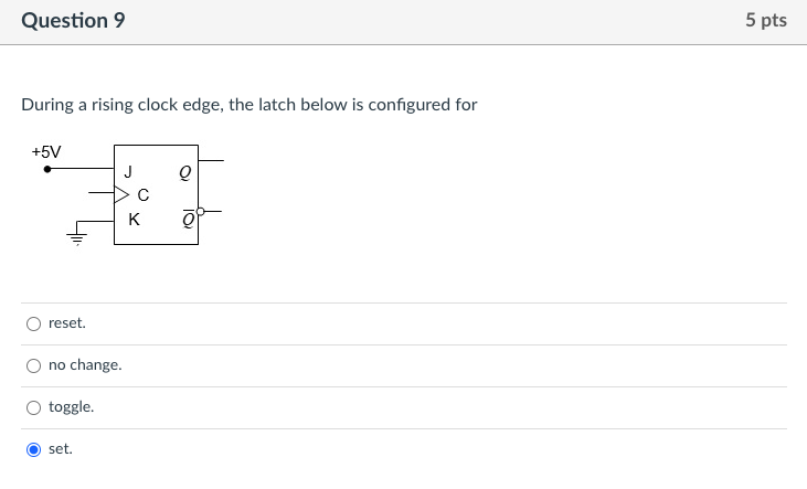Solved Question 8 5 pts The latch below will respond to the | Chegg.com