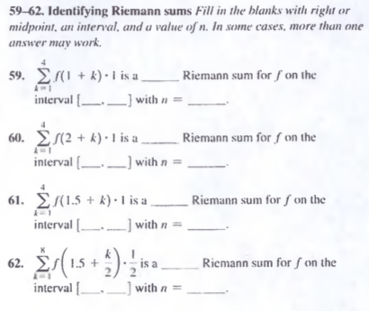 Solved How do you identify whether the Riemann sum is a | Chegg.com