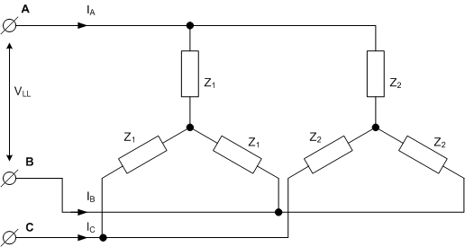 Solved Two balanced Y-connected 3-phase load are connected | Chegg.com
