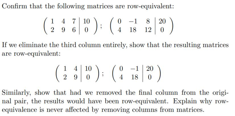 Solved Confirm that the following matrices are | Chegg.com