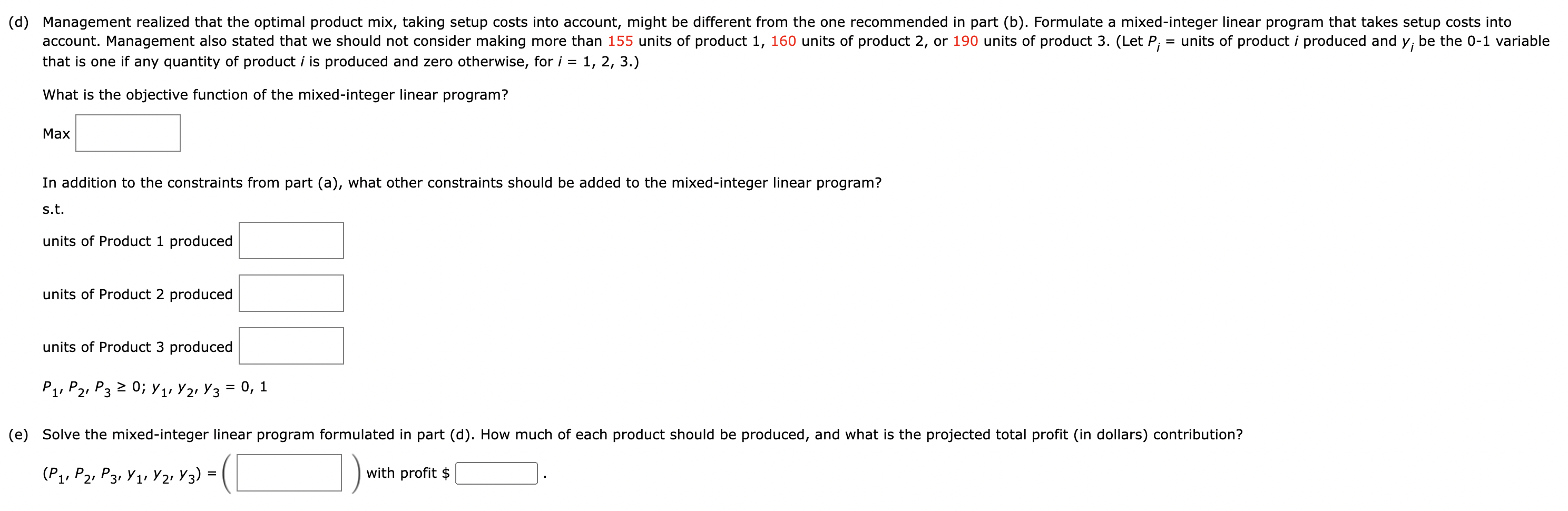 Solved product 3. (a) Formulate a linear programming model | Chegg.com