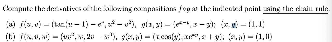 Solved Compute the derivatives of the following compositions | Chegg.com