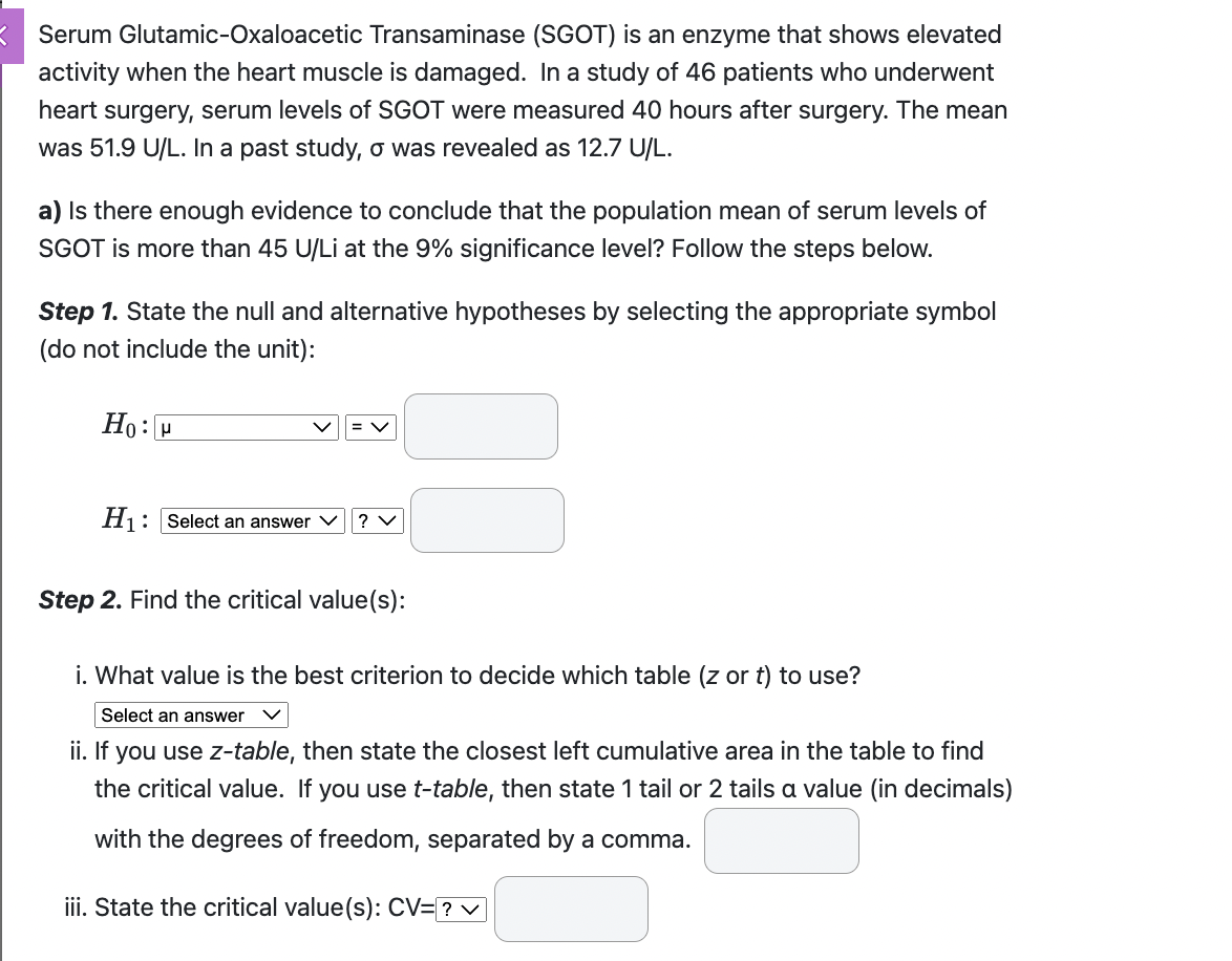 Solved Serum Glutamic-Oxaloacetic Transaminase (SGOT) is an | Chegg.com