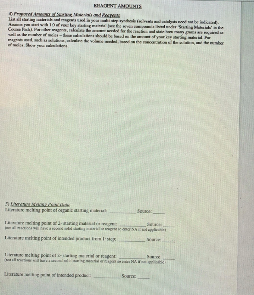 Solved Write-Up Sheet for Multi-step Synthesis Experiment 1) | Chegg.com
