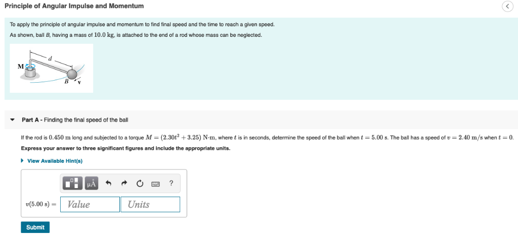 Solved Principle of Angular Impulse and Momentum To apply | Chegg.com