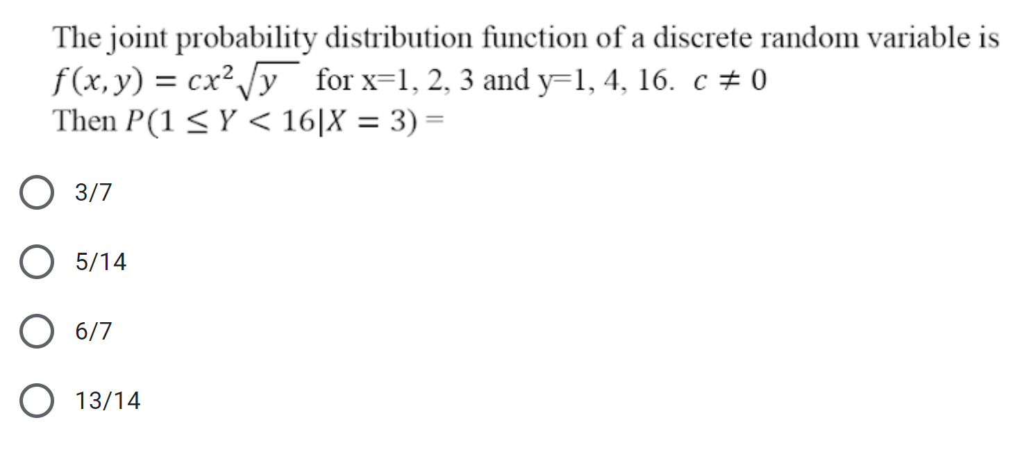 Solved The joint probability distribution function of a | Chegg.com
