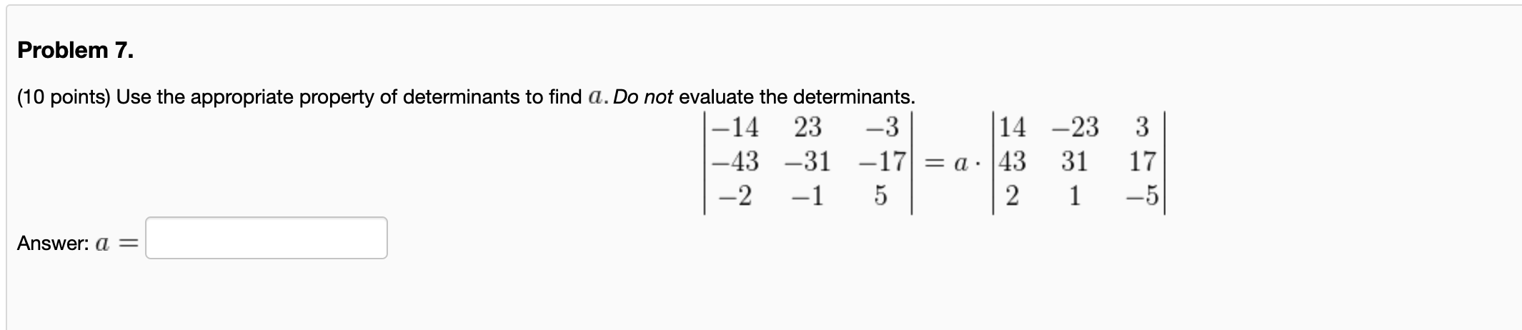 Solved Problem 7.(10 points) Use the appropriate property | Chegg.com Solved Problem 7.(10 points) Use the appropriate property | Chegg.com