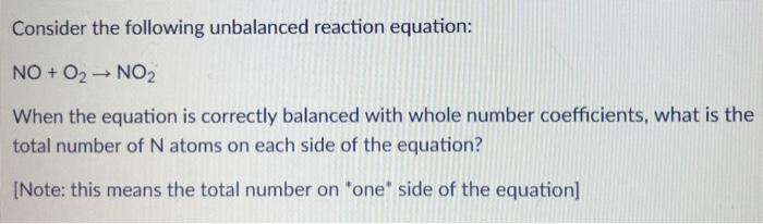 Solved Consider the following unbalanced reaction equation: | Chegg.com