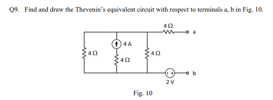 Solved Find and draw the Thevenin’s equivalent circuit with | Chegg.com