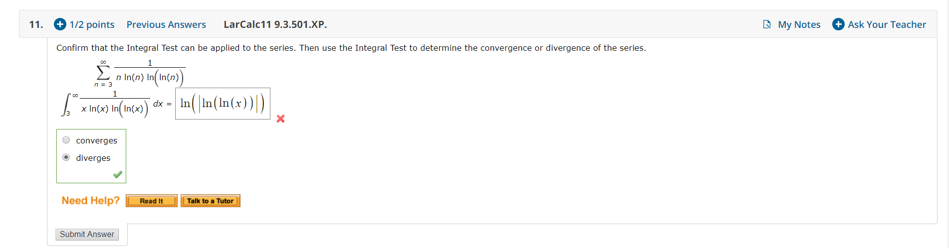 Solved 11. + 1/2 points Previous Answers LarCalc 11 | Chegg.com Solved 11. + 1/2 points Previous Answers LarCalc 11 | Chegg.com