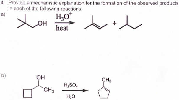Solved 4. Provide a mechanistic explanation for the | Chegg.com