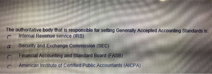 Solved The authoritative body that is responsible for | Chegg.com