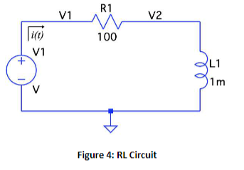 Solved +1 i(t) V1 V V1 R1 M 100 V2 Figure 4: RL Circuit L1 | Chegg.com