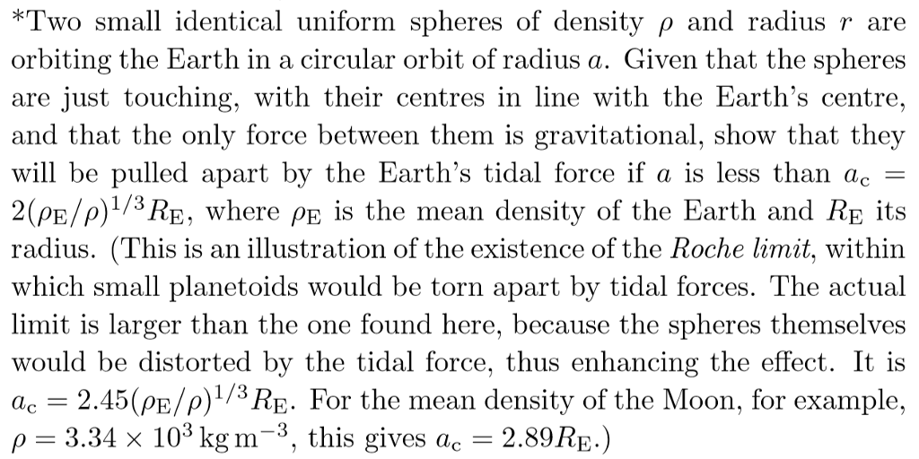 Solved *Two small identical uniform spheres of density ρ and | Chegg.com
