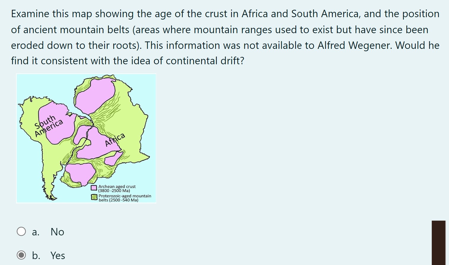 Solved Examine this map showing the age of the crust in | Chegg.com