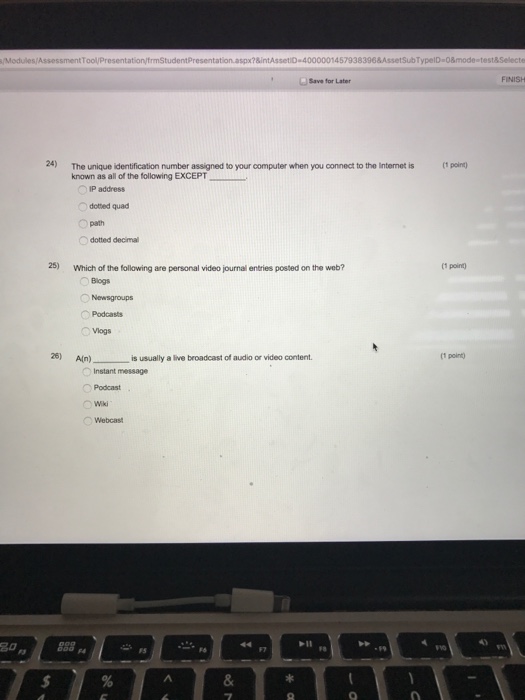 Solved Save for Later 1) Being computer literate includes | Chegg.com