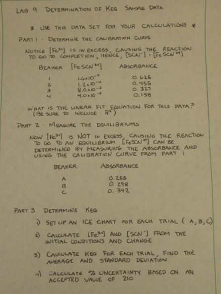 Solved LAB 9 DETERMINATION OF KES SAMPLE DATA * USE THIS | Chegg.com