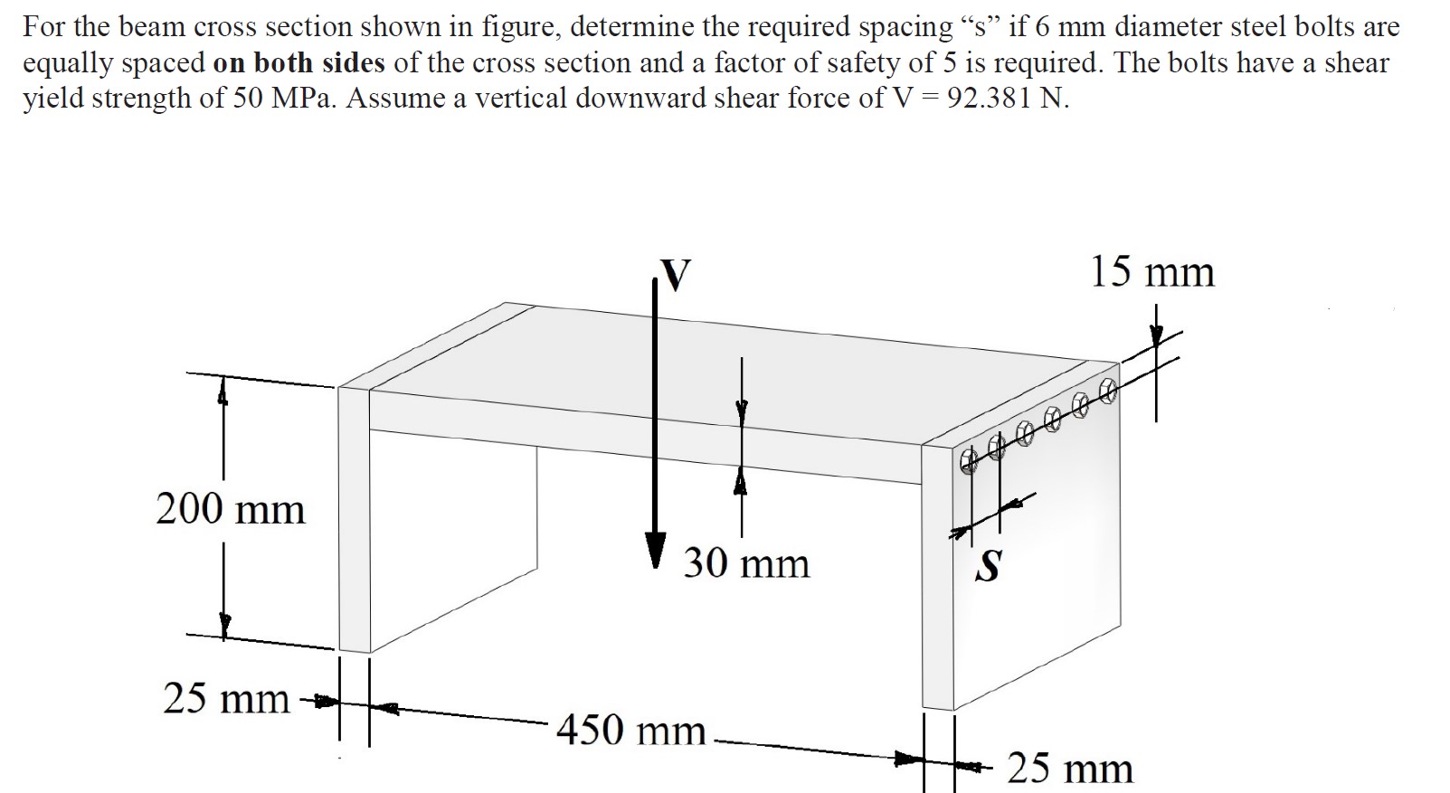 Solved For the beam cross section shown in figure, determine | Chegg.com