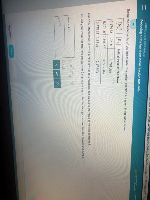 Solved O KINETICS AND EQUILIBRIUM Deducing a rate law from | Chegg.com