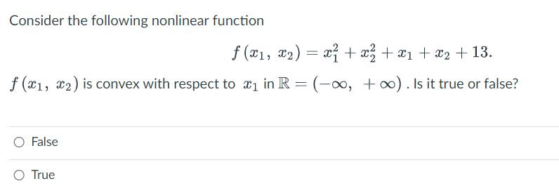 Solved Consider the following nonlinear function | Chegg.com