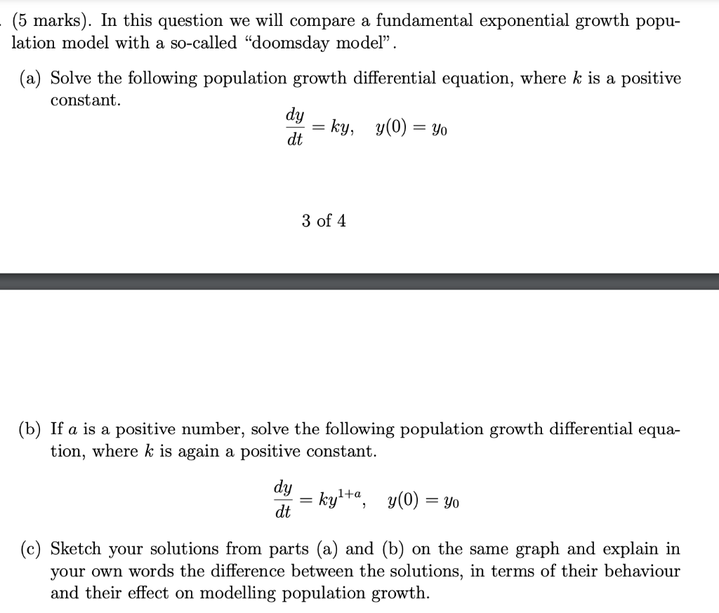 Solved (5 marks). In this question we will compare a | Chegg.com