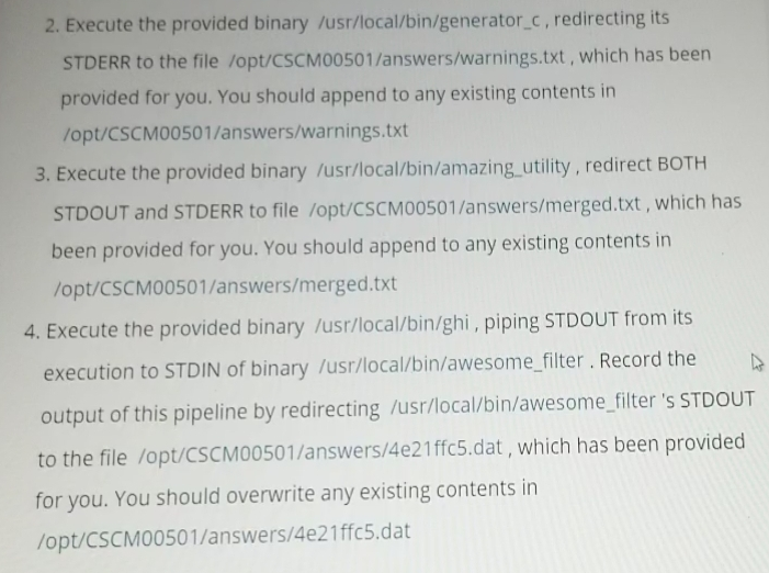 Solved Context The user's shell provides powerful features | Chegg.com