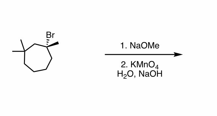 Solved Br 1. NaoMe 2. KMnO4 H2O, NaOH | Chegg.com