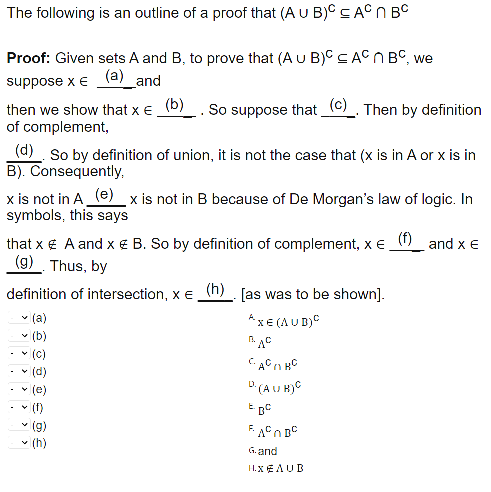 The following is an outline of a proof that | Chegg.com