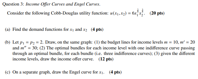 Solved Question 3: Income Offer Curves and Engel Curves. | Chegg.com