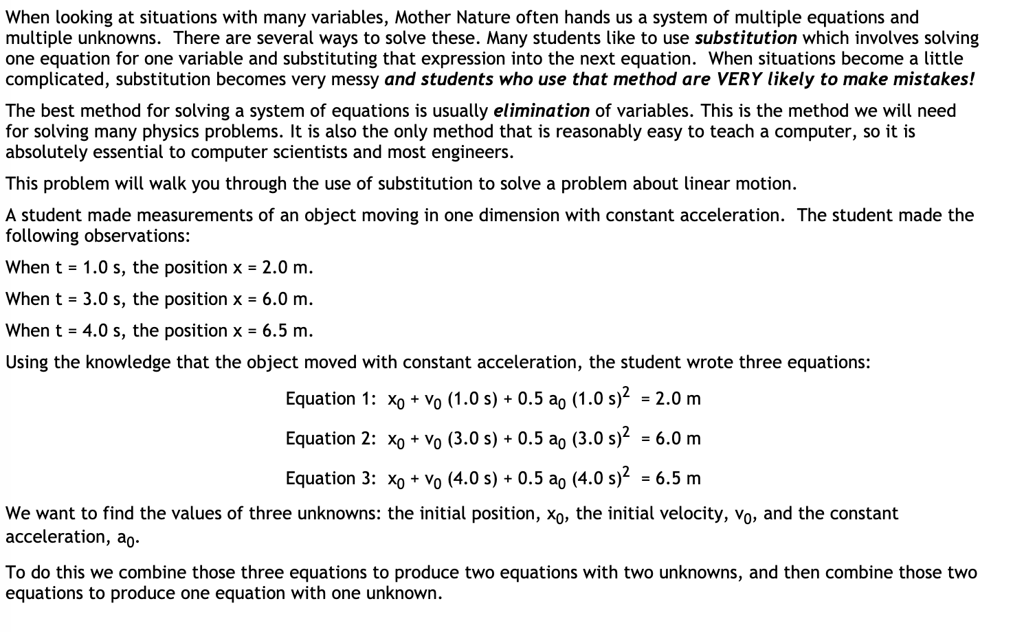 Solved When looking at situations with many variables, | Chegg.com
