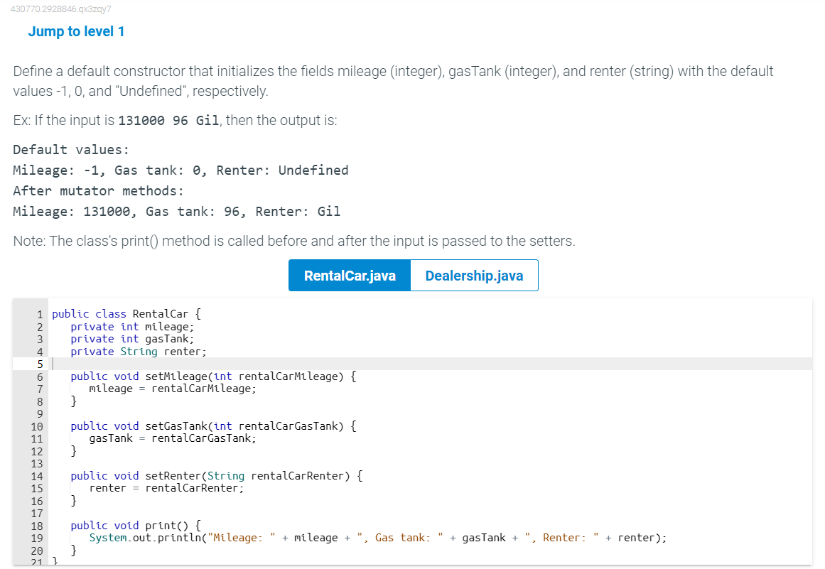 Solved Define a default constructor that initializes the | Chegg.com