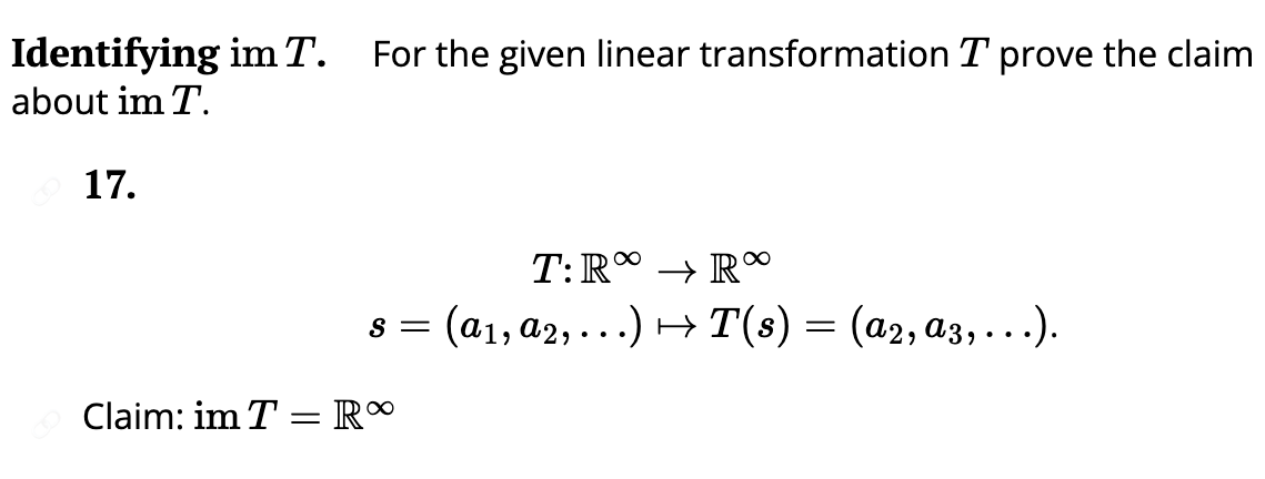 Solved Identifying imT. For the given linear transformation | Chegg.com