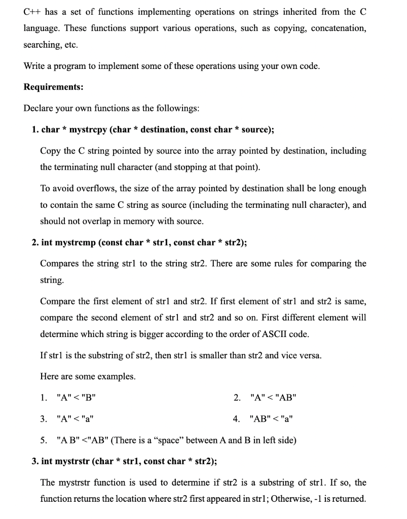 Solved Can you help with this c++ cstring and pointers | Chegg.com