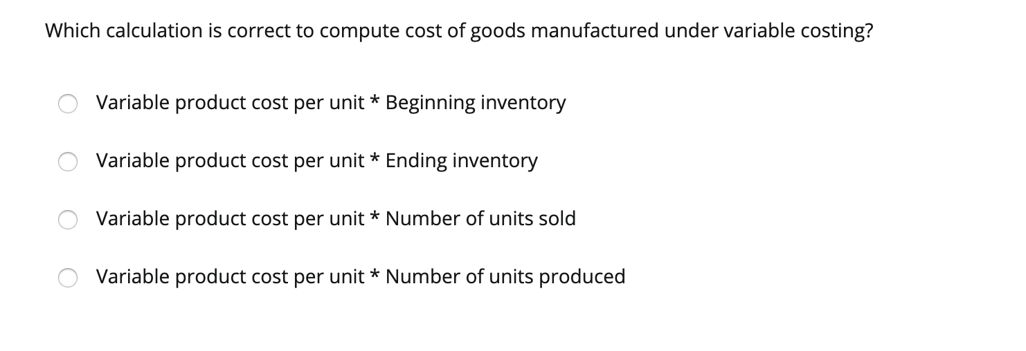 Solved Which Is The Correct Formula To Calculate Product Chegg solved-which-is-the-correct-formula-to-calculate-product-chegg