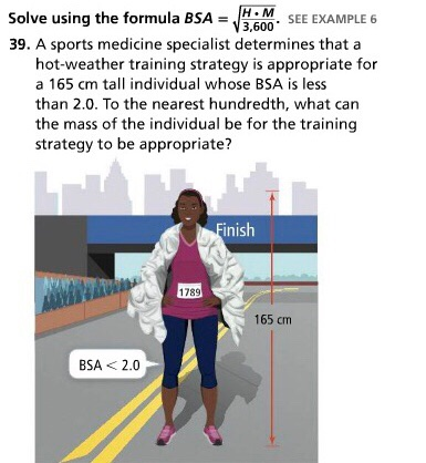 Solved Solve using the formula BSA =惢磊. SEE EXAMPLE 6 39. A | Chegg.com