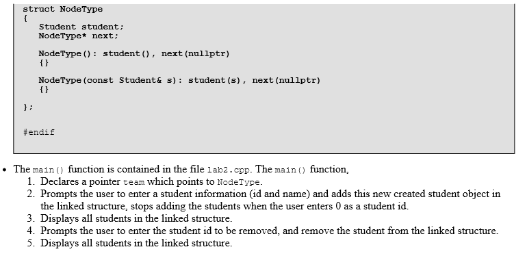 Solved Write C++ programs that: • Define the class student | Chegg.com