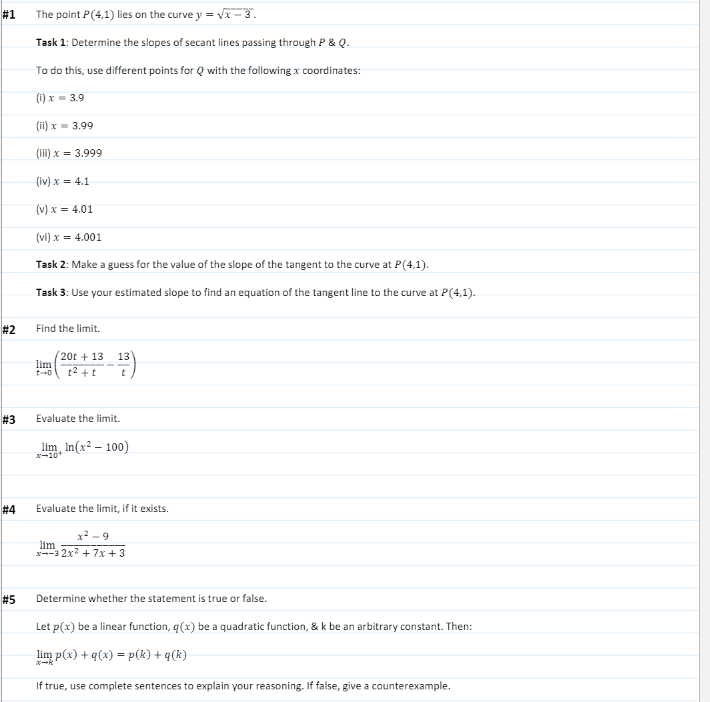Solved Instructions: Every question must be numbered, the | Chegg.com