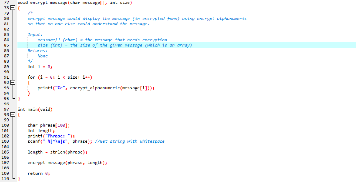 Solved Create a program that encrypts the message of max. | Chegg.com