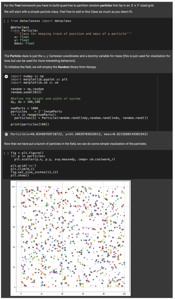 For the Tree homework you have to build quad-tree to | Chegg.com