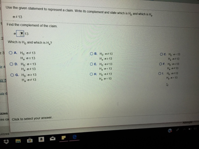 Solved Use the given statement to represent a claim. Wrte | Chegg.com