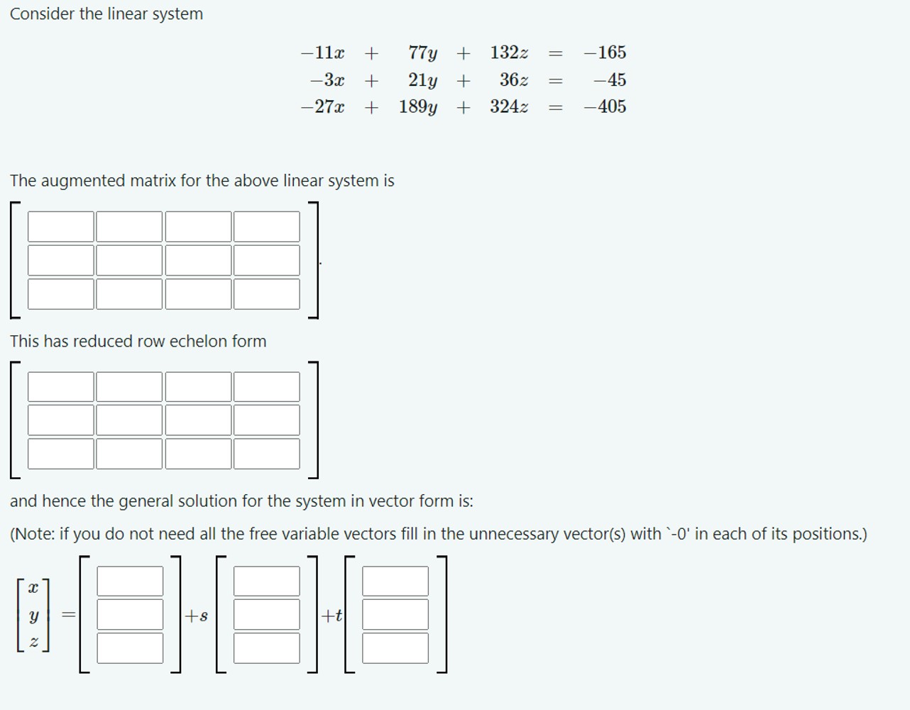 Solved Consider the linear | Chegg.com