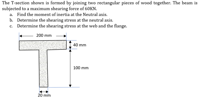 Solved The T-section shown is formed by joining two | Chegg.com