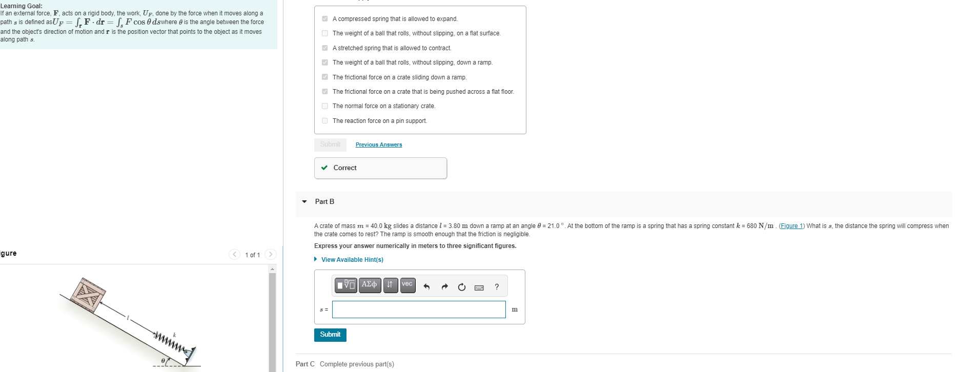Solved Learning Goal: If an external force, F, acts on a | Chegg.com