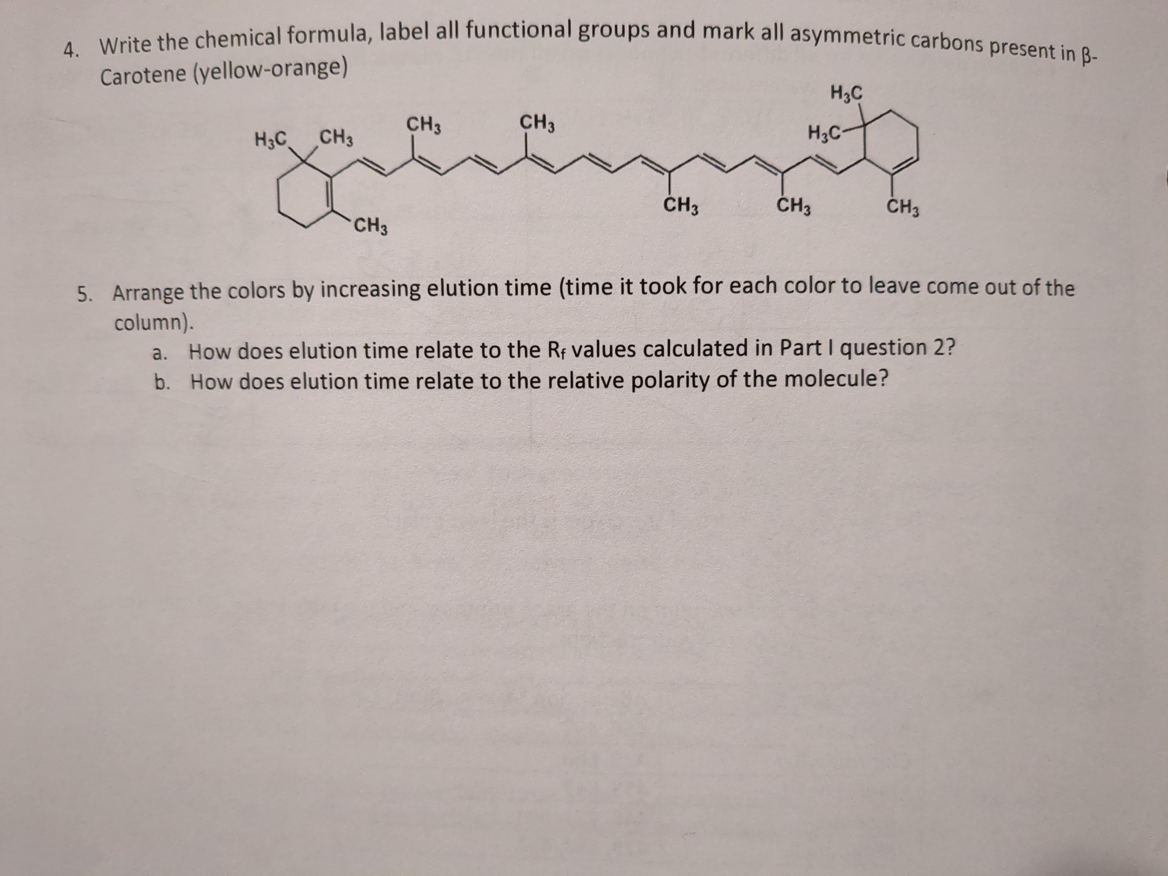 Solved 4. Write the chemical formula, label all functional | Chegg.com