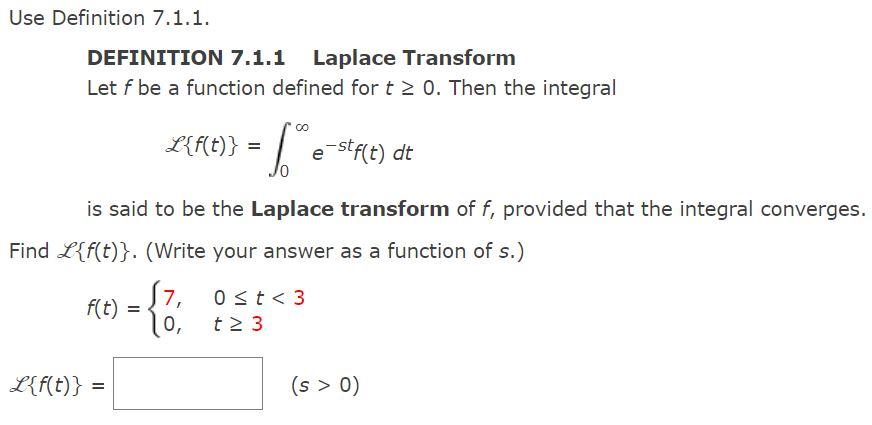 Solved Find ℒ{f(t)}. (Write your answer as a function of | Chegg.com