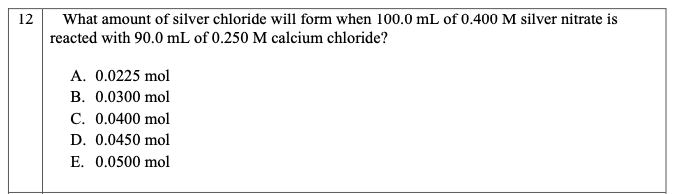 2 What amount of silver chloride will form when 100.0 | Chegg.com
